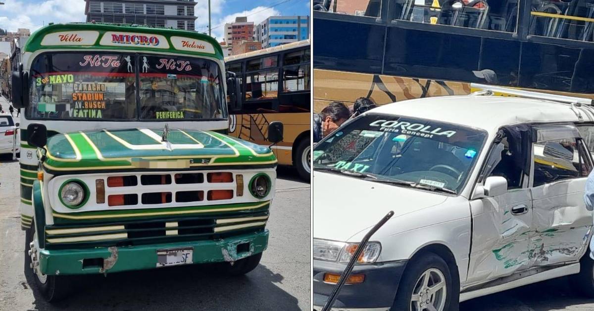 Microbús gira en contrasentido y desata choque múltiple en el centro de ...