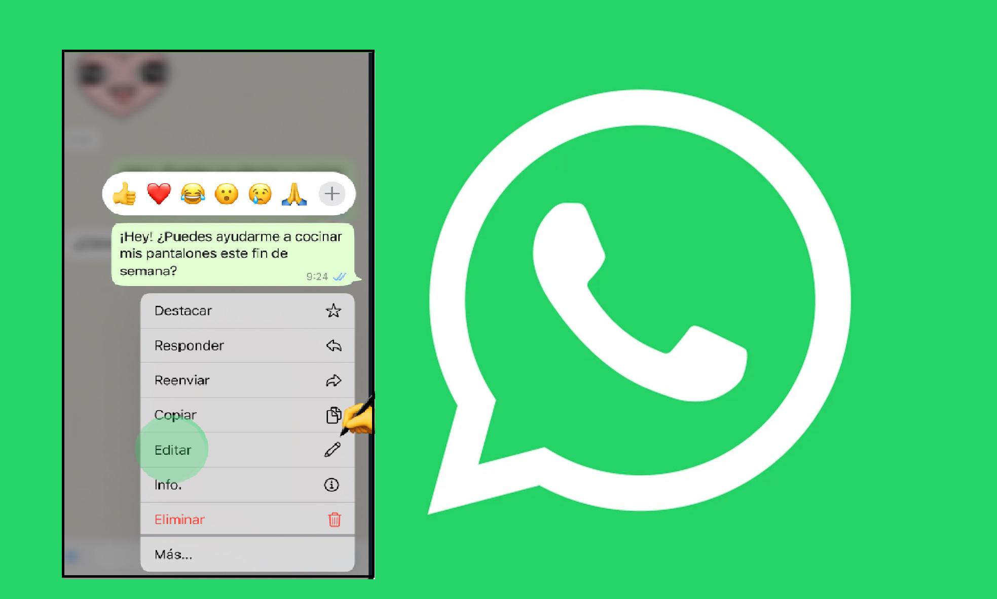 Ya está disponible: WhatsApp permite editar mensajes para corregir tus chats